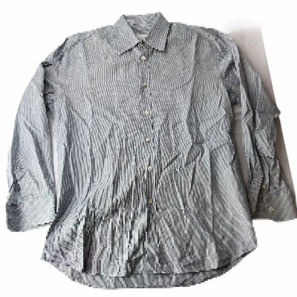 Prada | Shirts | Prada Button Down Shirt Mens 4 16 Blue White | Poshmark